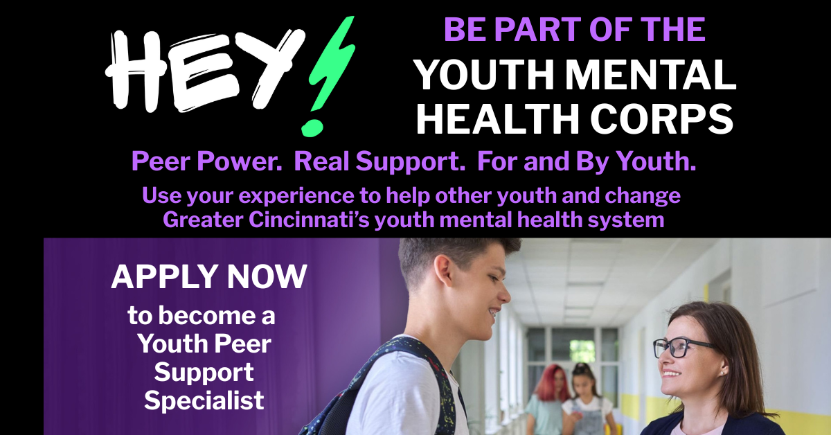 Apply to be a Youth Peer Support Specialist - HEY!